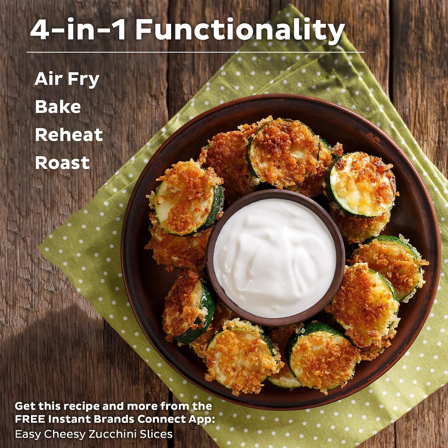 Instant Vortex 6 Quart Air Fryer Oven, 4-in-1 Functions, Customizable Smart Cooking Programs, Nonstick and Dishwasher-Safe Basket (Renewed)