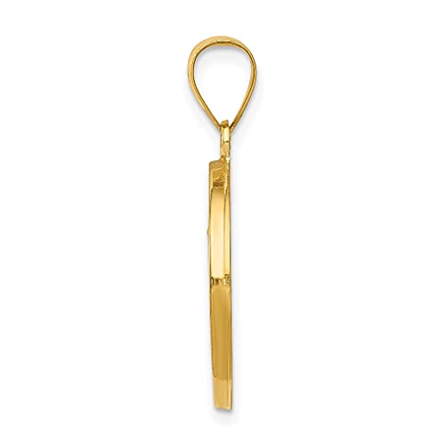 IceCarats 14K Yellow Gold Saint Anthony Medal Necklace Charm Pendant Only