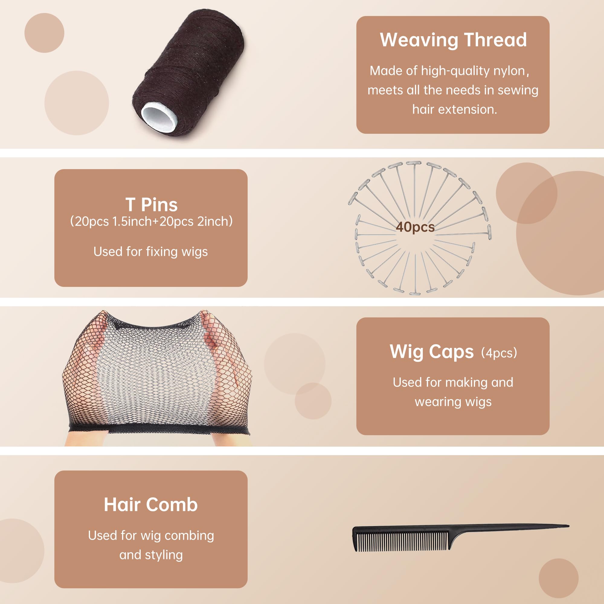 HYOUJIN 22" Canvas Wig Head Cork Block Head Mannequin Head with Mount Hole,come with Table Clamp for Display Styling Wigs Making Kit(Light Brown)