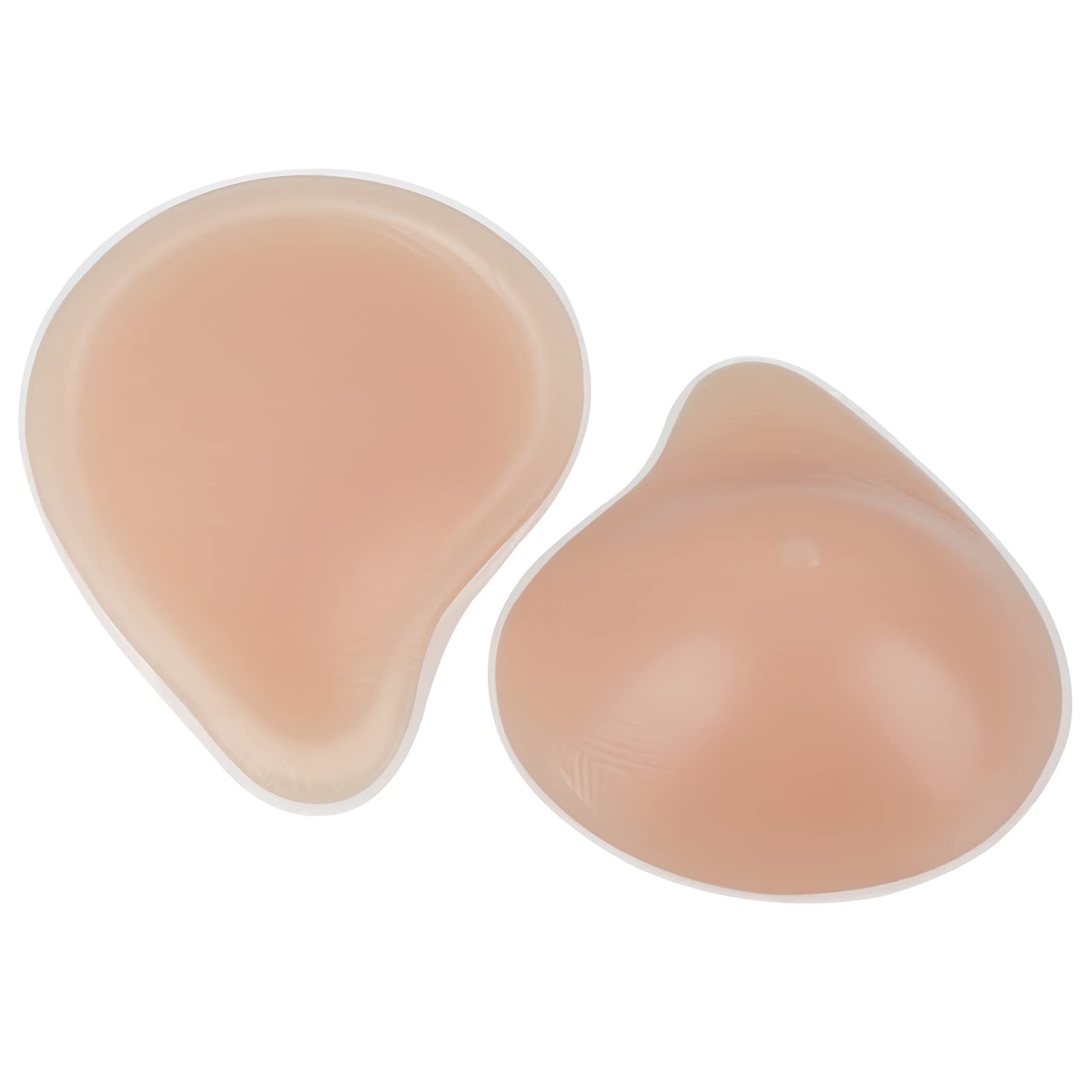 IVITA One Pair C Cup Asymmetrical Shape Silicone Breast Form Side Fake Boobs for Mastectomy Prosthesis Crossdressers Transgender Cosplay Bra Pads Inserts