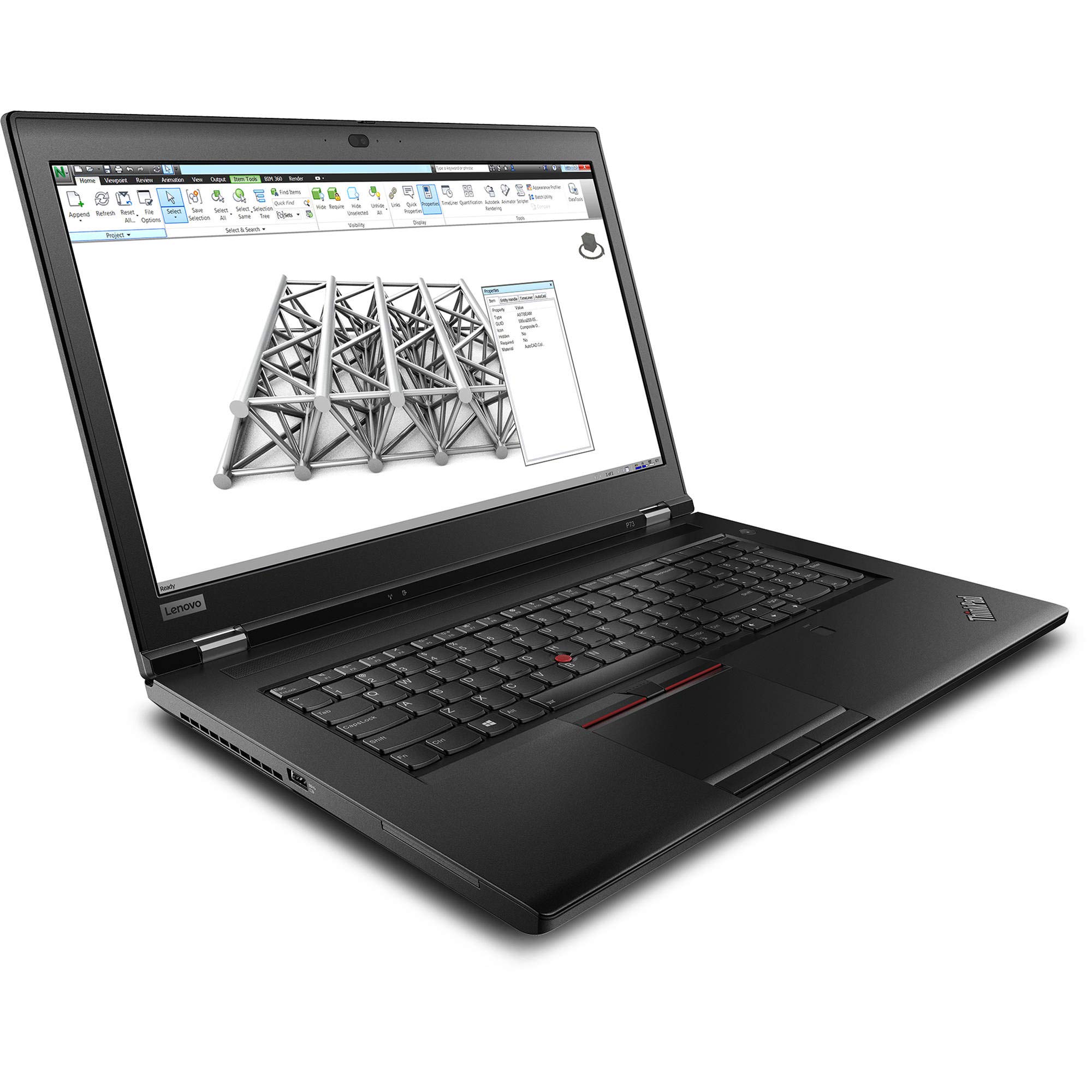 Lenovo ThinkPad P73 Workstation Laptop (Intel i7-9750H 6-Core, 16GB RAM, 512GB SATA SSD, Quadro P620, 17.3" Full HD (1920x1080), Fingerprint, 3xUSB 3.1, 1xHDMI, Win 10 Pro) with USB3.0 Hub