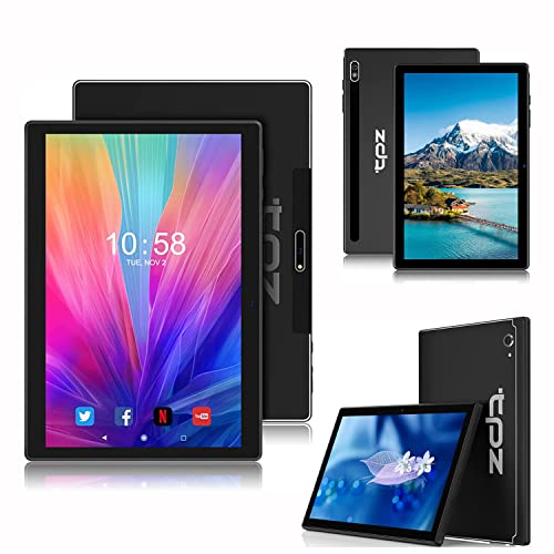 TPZ 10.1 inch Tablet, Android 10 OS,128GB Expansion, Wi-Fi Tablets with Google Certified, HD IPS Large Screen, Dual Camera & Speaker, Support Bluetooth, Microsoft Office - 3PCS
