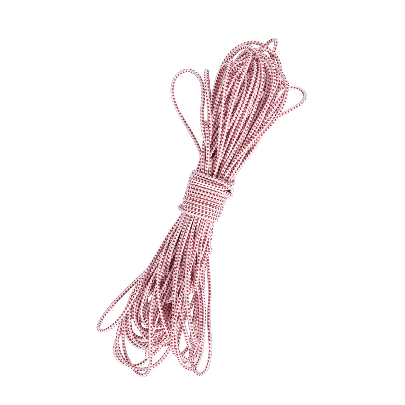 Mavelovs Tent Pole Shock Cord, Tent Pole Replacement Cord 60ft with Lead Wire and Washers White