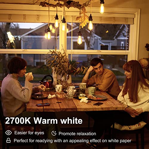 TJOY 6pack Led Edison Light Bulbs+LED Strip Lights with 44 Key Remote 50 ft (44 Key Remote Control +25ft x2+Indoor only)