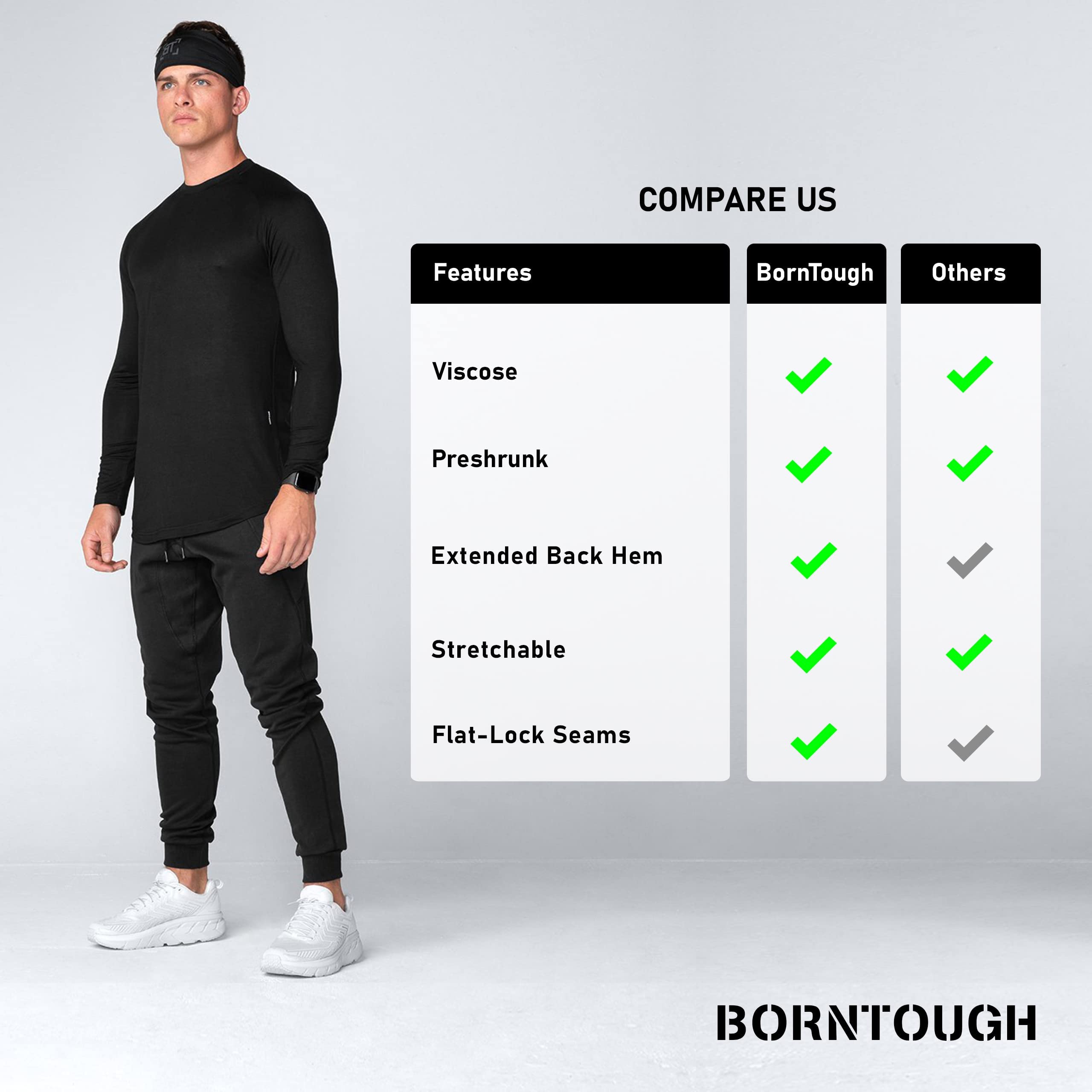 Men’s Workout Core Fit Long Sleeve Shirt, Athletic Bodybuilding Long Sleeve Shirt for Men, Running Core Fit Long Sleeve Shirt (as1, alpha, x_l, regular, regular, Black)