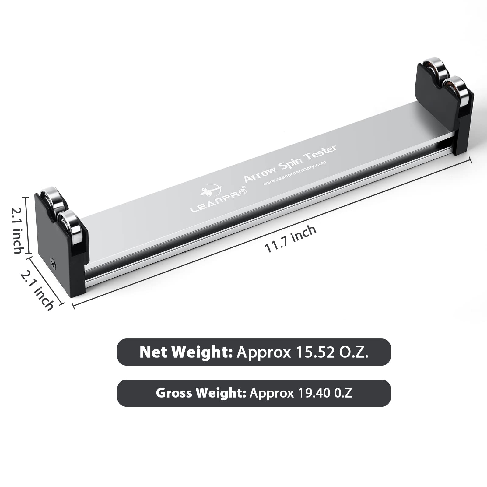 LEANPRO Arrow Spine Inspector for Shaft Straightness,Vane Tuning and Broadhead Spining, Aluminum Arrow Straightness Detector Tool
