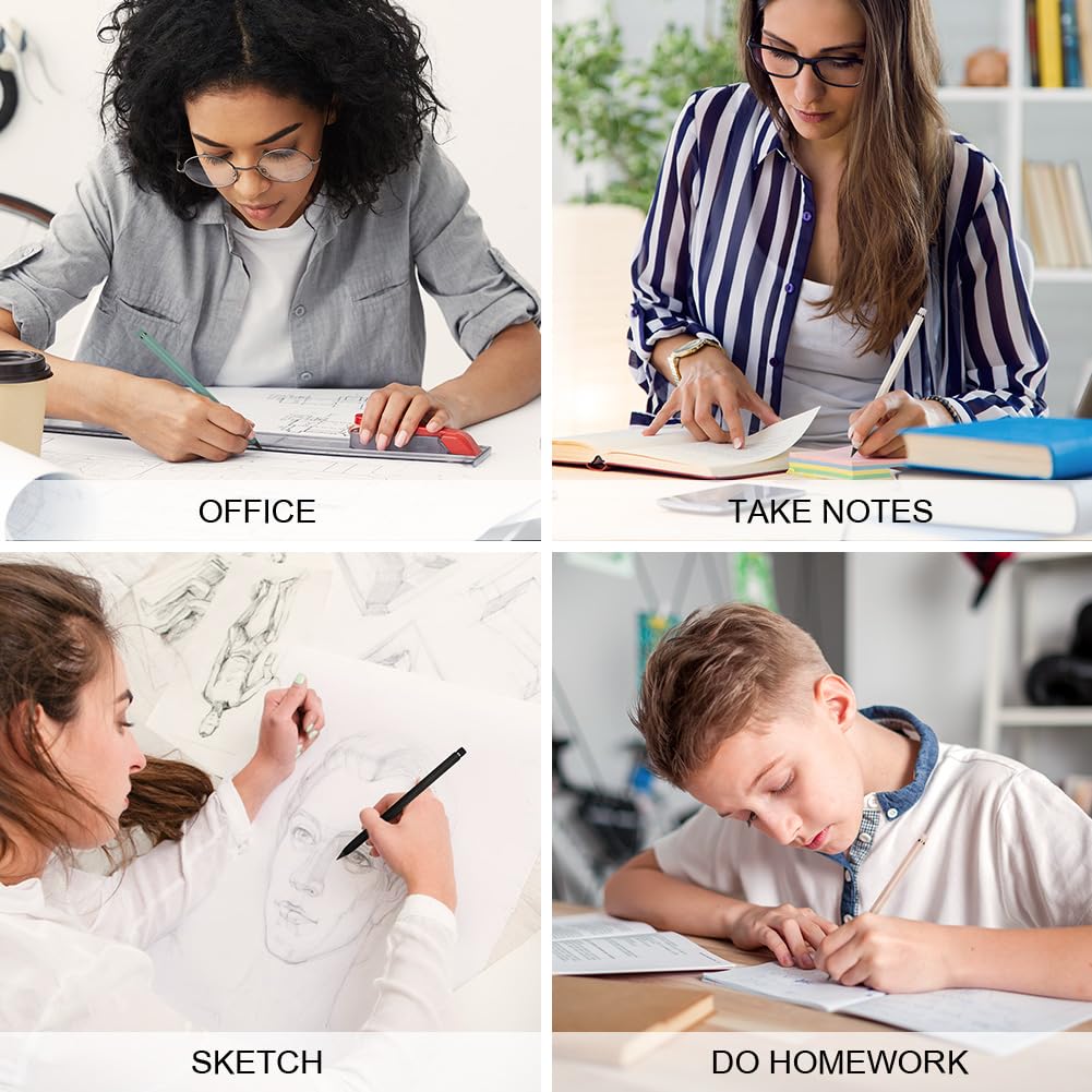 HOTUT Infinity Pencil,7PCS Inkless Pencil Forever Pencil with 7 Replaceable Nibs NO-Sharpening Pencils for Kids for Writing Drawing Students Home Office School Supplies