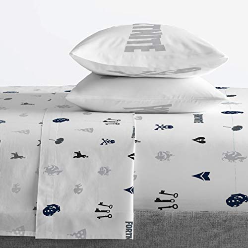 Jay Franco Fortnite Neon Stripe 5 Piece Queen Bed Set - includes Reversible Comforter & Sheet Set Bedding - Super Soft Fade Resistant Microfiber (Official Fortnite Product)