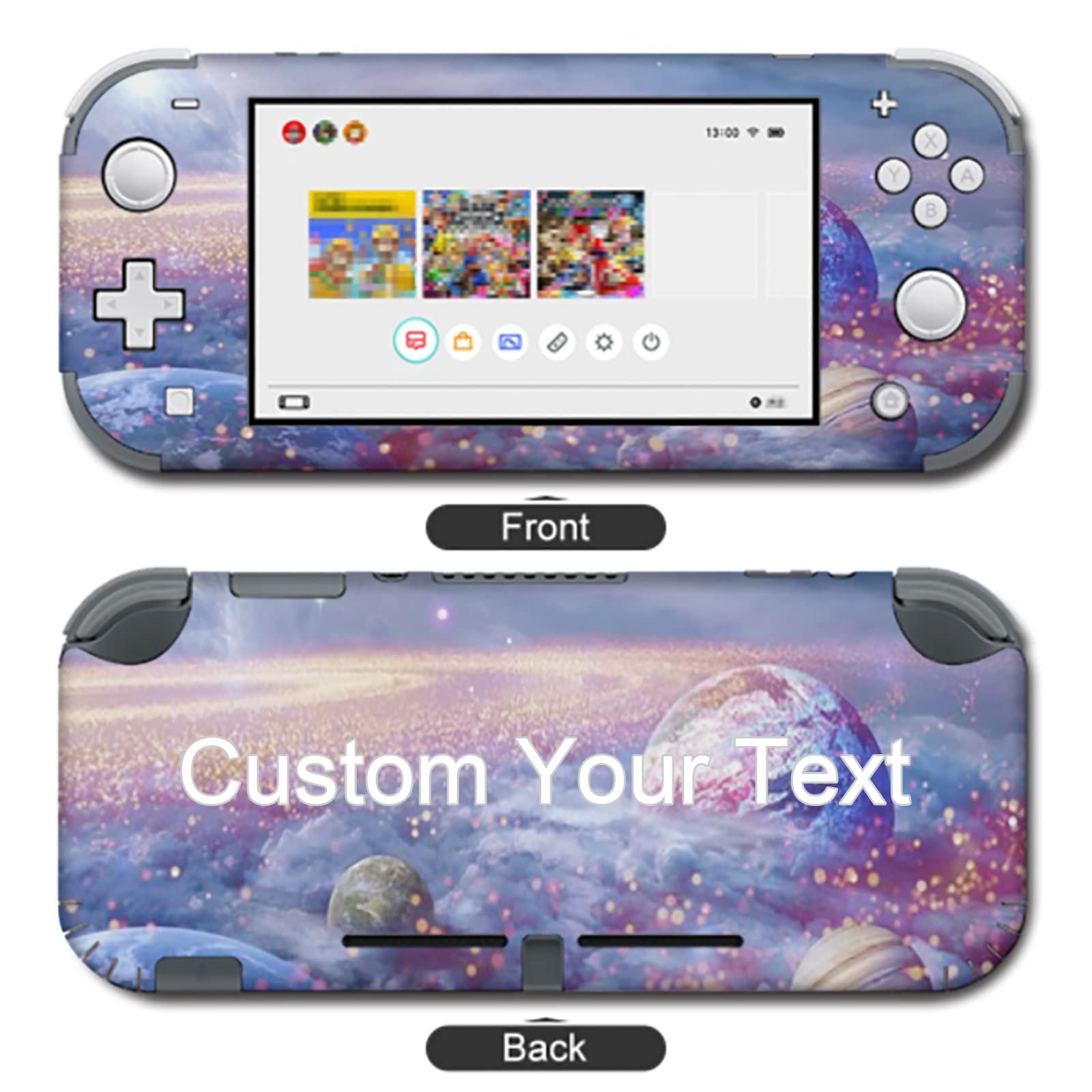 Portaper Personalized Custom Skin Sticker for Nintendo Switch with Pictures Photos Text Customized Decal Sticker Cover Wrap Compatible with Nintendo Switch for Boys Girls
