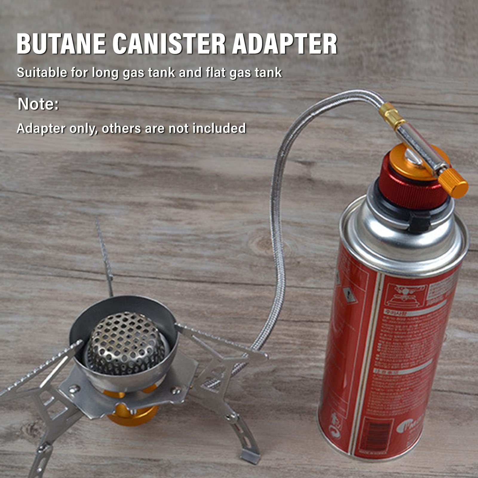 MengK 1PCS Camping Stove Adapter Propane Adapter Lindal Valve Butane Canister Adapter Cylinder Gas Cartidge Converter