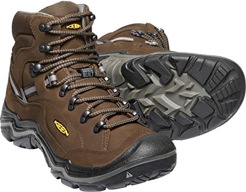 KEEN Men's Durand 2 Mid Height Waterproof Hiking Boots, Cascade Brown/Gargoyle, 12 Wide