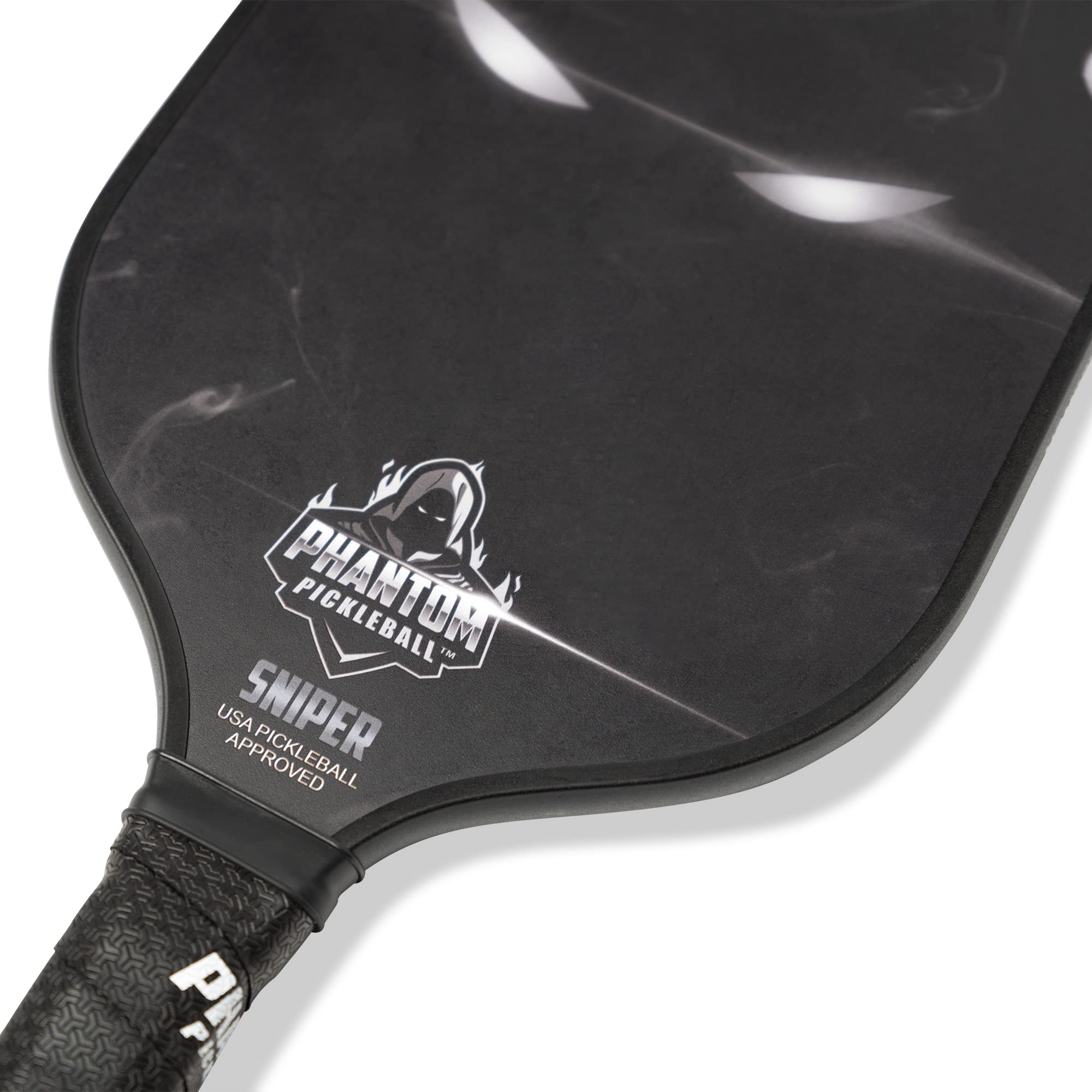 Phantom Sniper 13mm Carbon Fiber Elongated Body Pickleball Paddles - Max Grit and Spin - USAPA Approved β Pickleball Rackets - Pickle-Ball Equipment with Polypropylene Core β Lightweight (Steel)