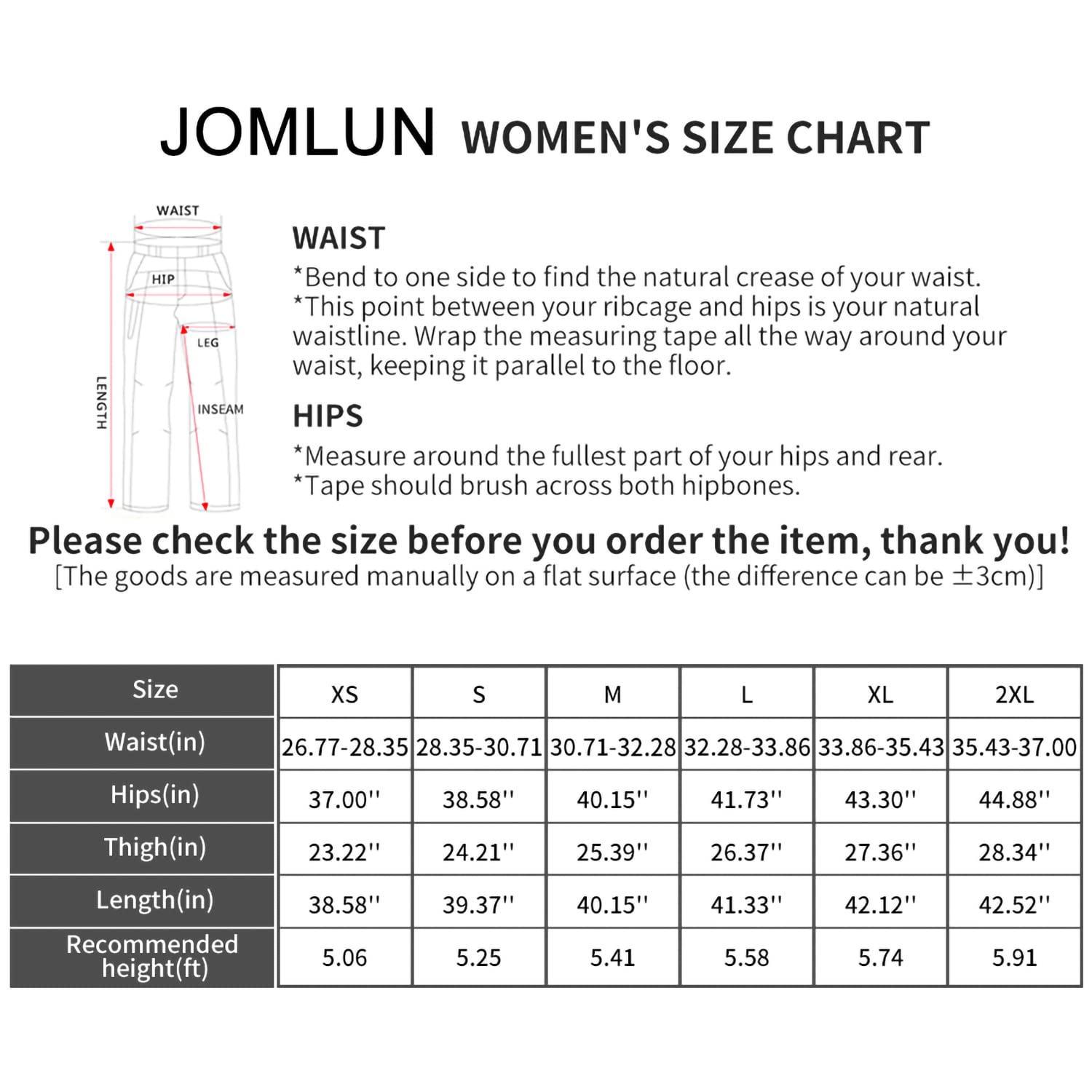 JOMLUN Women's Outdoor Hiking Pants Fleece Slim Soft Shell Snow Ski Pants Waterproof Windproof Winter