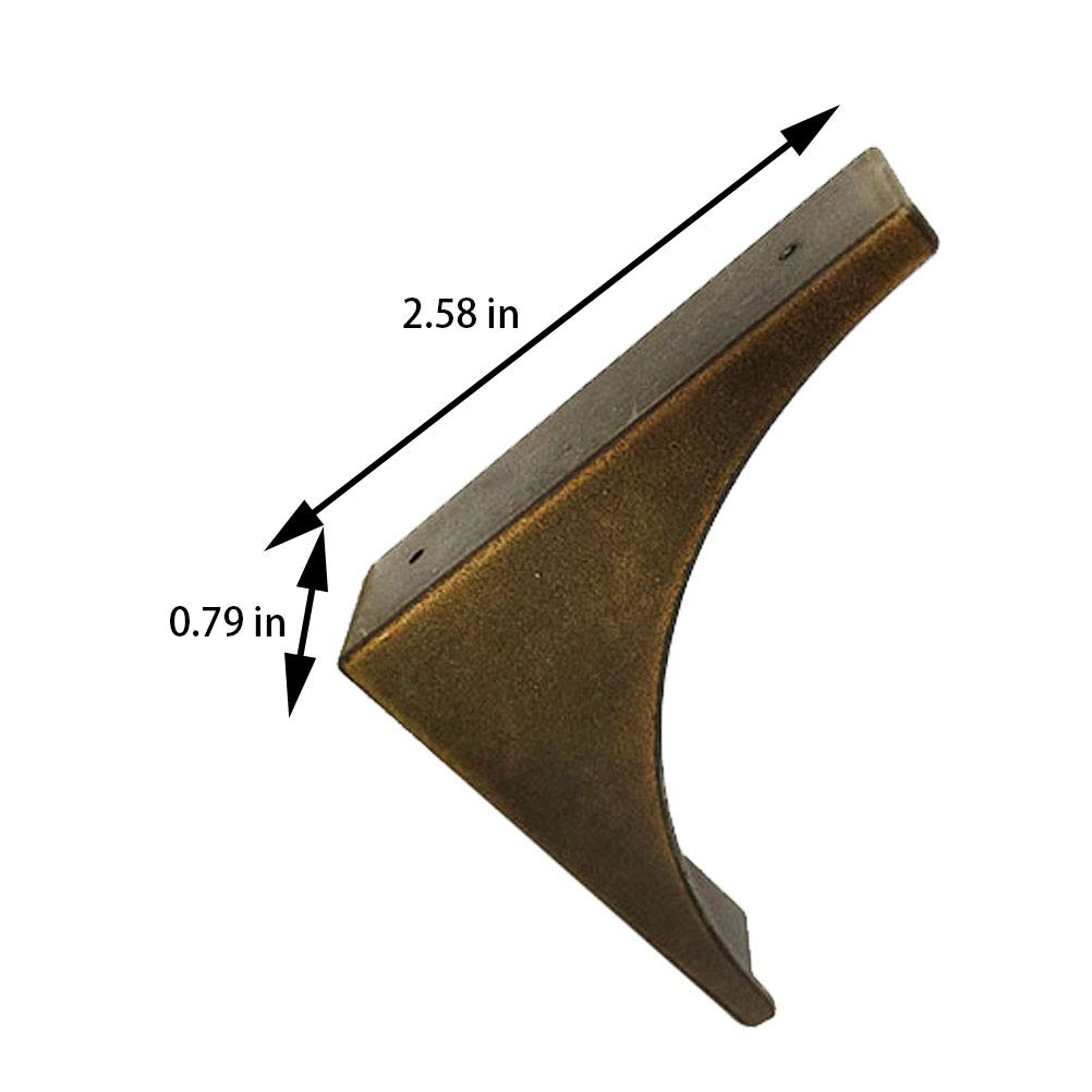 Ibnotuiy 4 Pcs Retro Bronze Furniture Corner Protectors Metal Box Edge Safety Guards