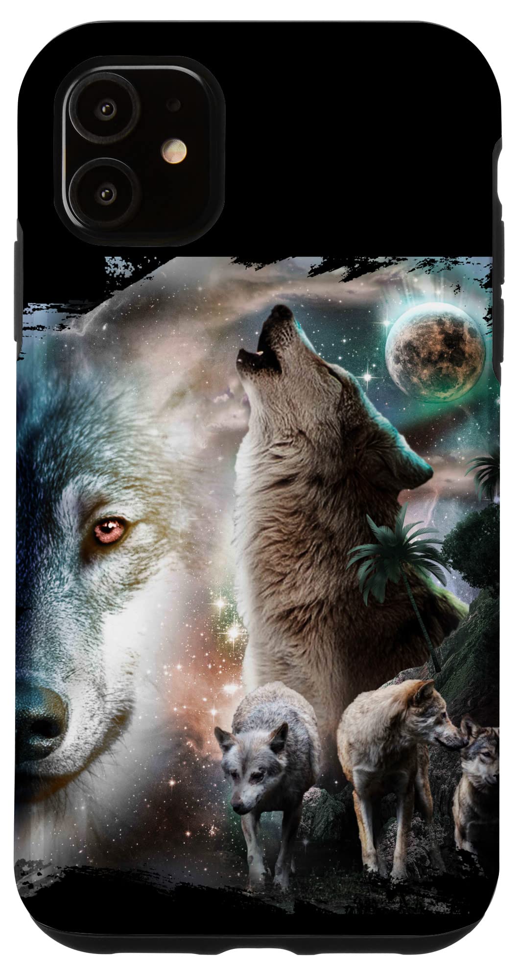 iPhone 11 Space Wolves Wolf Howling At Moon Case