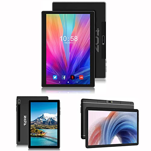 TPZ 10.1 inch Tablet, Android 10 OS,128GB Expansion, Wi-Fi Tablets with Google Certified, HD IPS Large Screen, Dual Camera & Speaker, Support Bluetooth, Microsoft Office - 3PCS