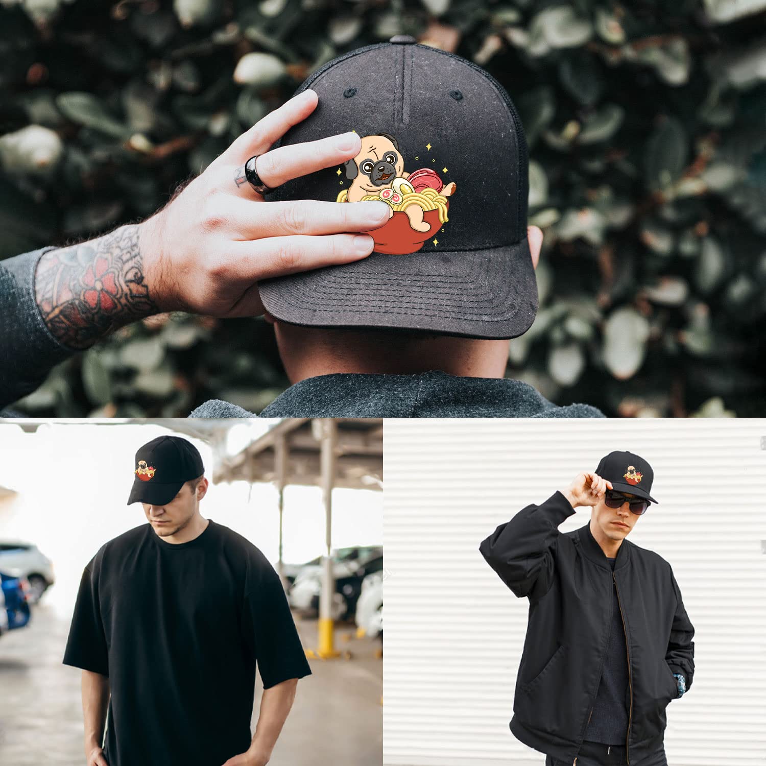 Little Pug Baseball Cap Adjustable Dad Hat Unstructured Cotton Hat