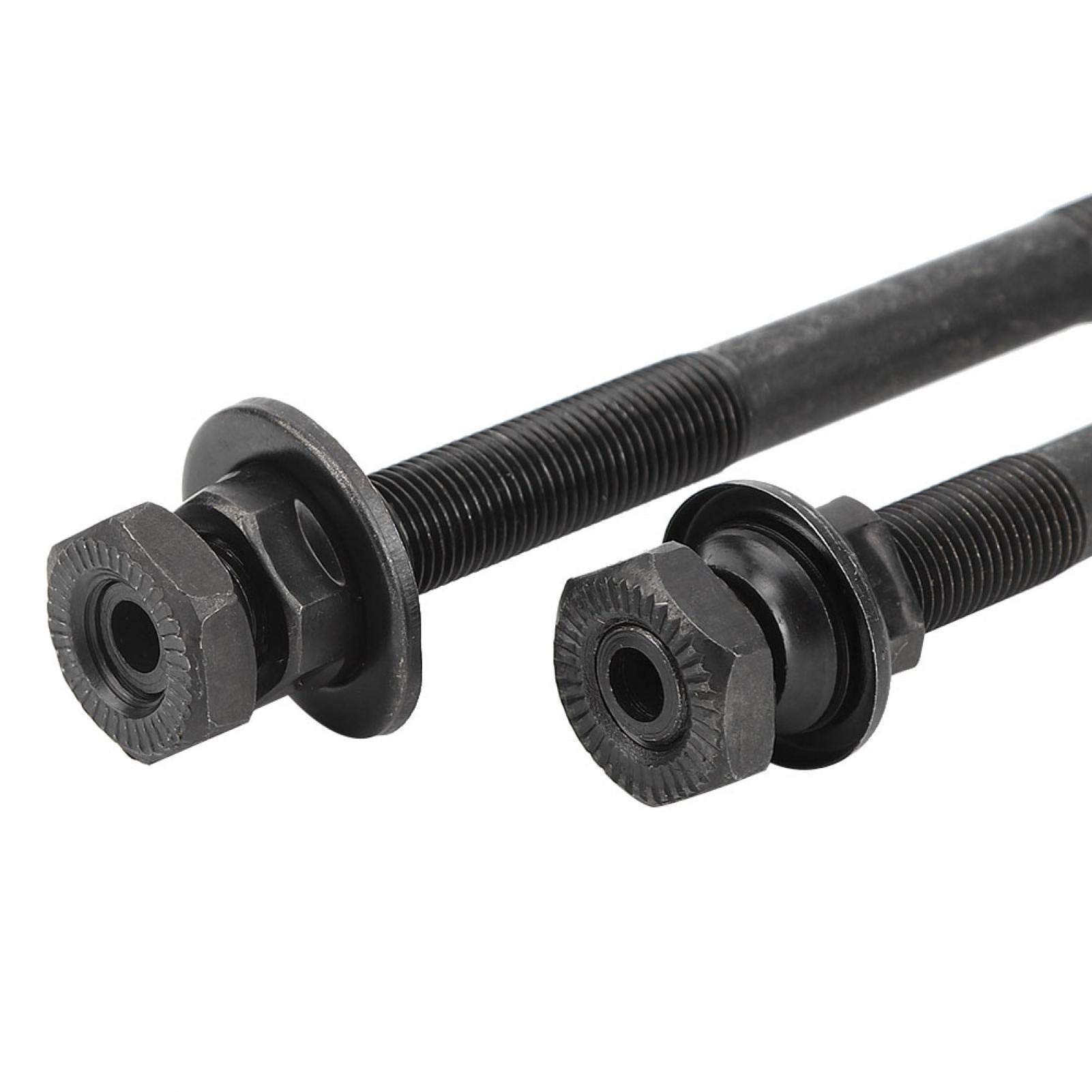 Liccx Durable Steel Front axle Rear axle,1 Pair Front and Rear Shaft,Hollow Hub Front and Back Axles Bike axles Bicycle Supplies