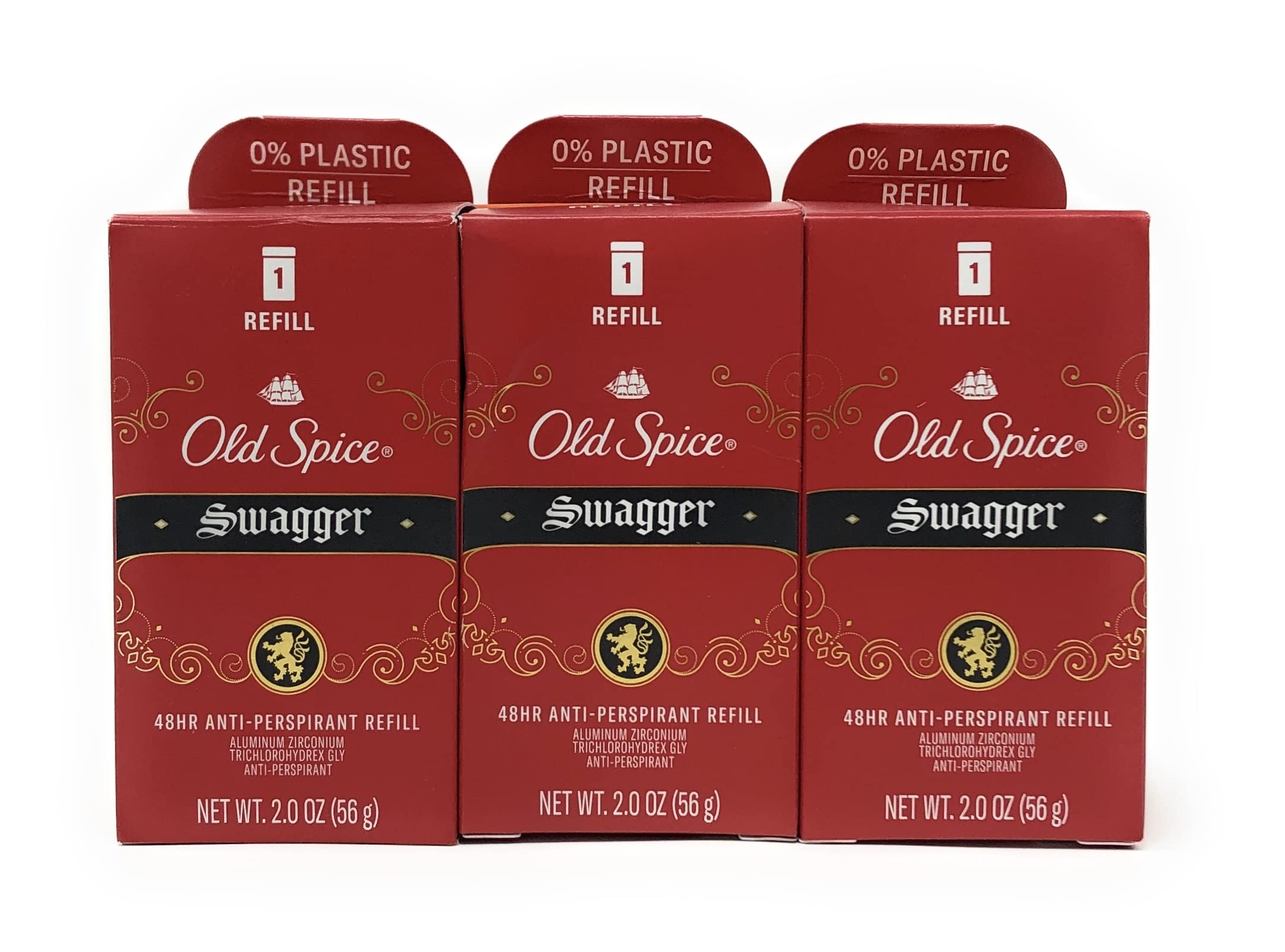 Old Spice Antiperspirant & Deodorant, refill scent pod, Swagger, 2 oz (Pack of 3)