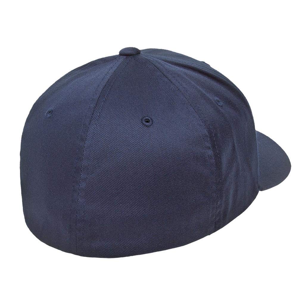 Knights Templar Crusader Cross Baseball Flexfit Hat | Custom Embroidered (Large-XLarge, Navy)