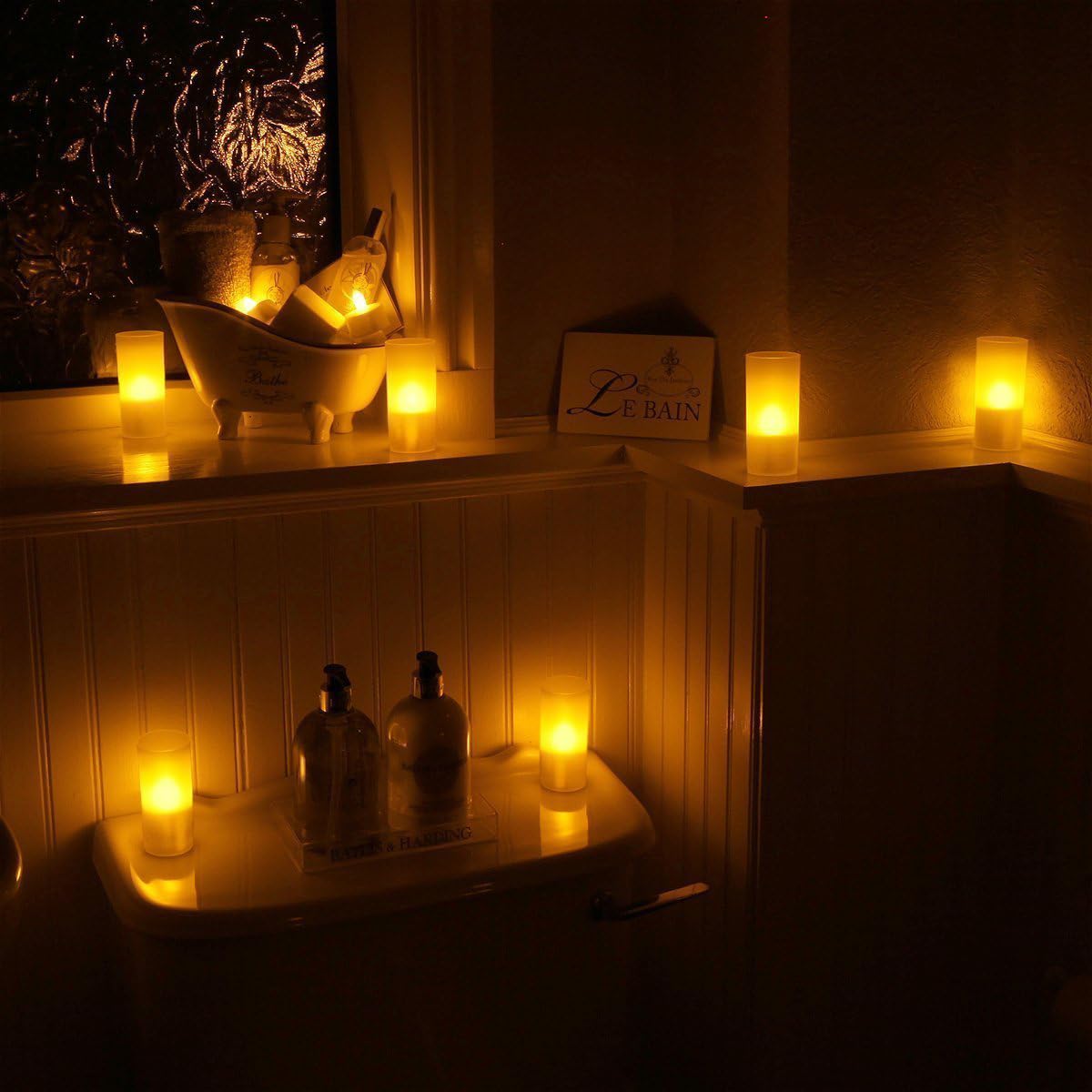 WoneNice Rechargeable Tea Light Candles with Remote Timer, Romantic Deco for Home Parties, Restaurants, Weddings, Christmas