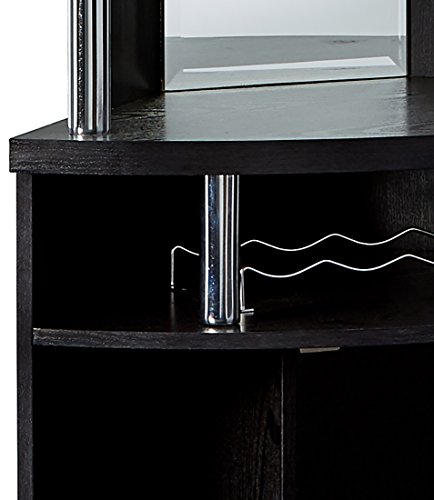 Home Source Corner Bar Unit, Black
