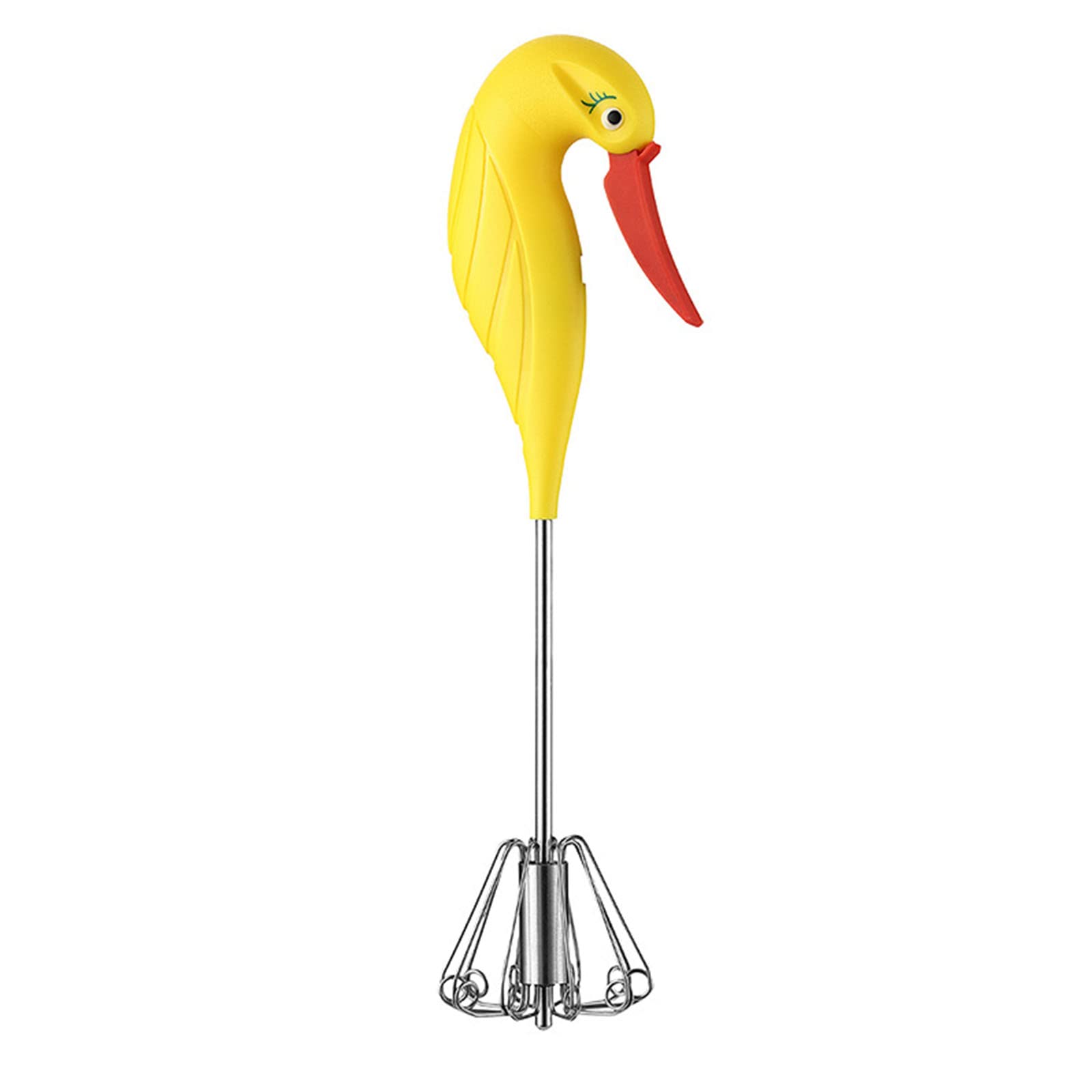 Household Semi-Automatic Rotating Egg Beater Stainless Steel Manual Mixer Self-Turning Whisk Kitchen Tool Cream Utensils Semi-automatic Egg Beater Manual Mixer Stainless Steel Beater Whisk Hand Push
