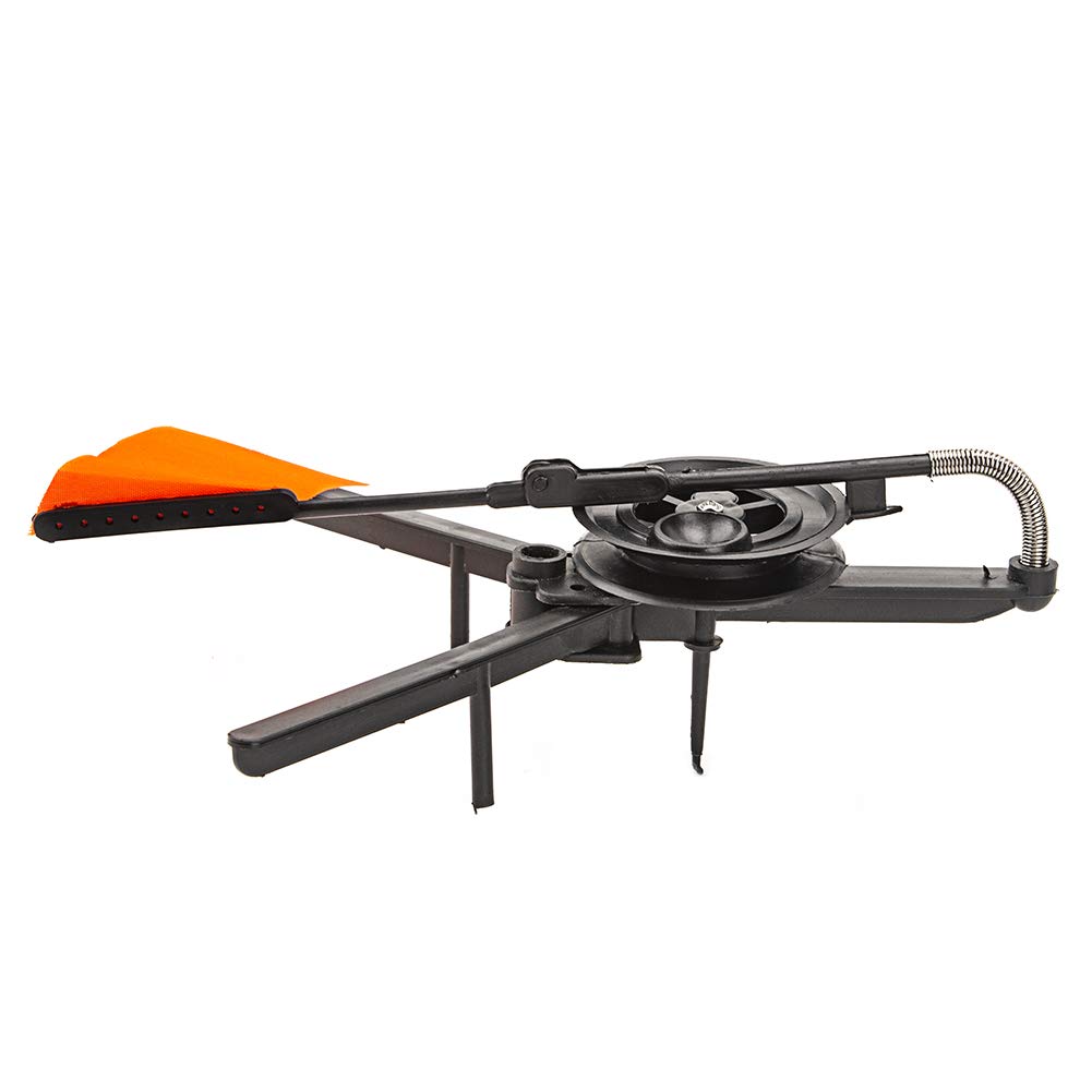 kaaka Portable Foldable Winter Ice Fishing Orange Flag Fishing Rod Multipurpose Tip-up Tackle Accessory