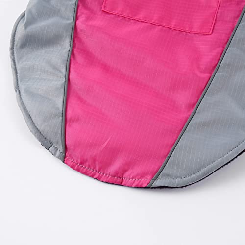 Winter Dog Clothes for Large Dogs Girl Reflective Adjustable Pet Jackets Winter Hook&Loop Large Cotton Pet Clothing Female Dog Sweater for Large Breed