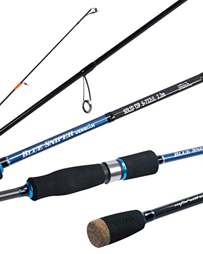 LITTMA Trout Rod7‘3“Panfish Rod Trout Fishing Rod Light &Ultralight Fishing Rod Crappie Rods Ultralight Spinning Rod 2 Piece Graphite Lightweight Trout Rods Spinning Ultra Light Fishing Spinning Rod