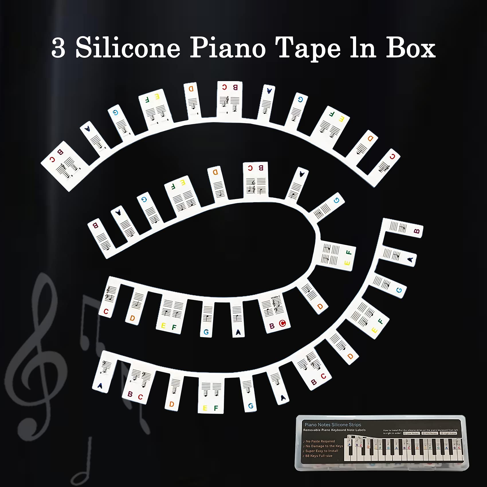 Piano Keyboard Note Labels for Beginner Mini Kalimba Thumb Piano