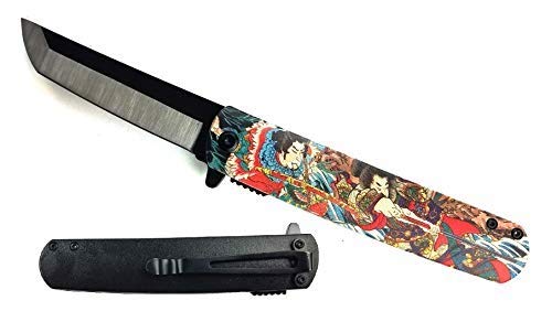 Japanese Culture Style Folding Pocket Knife. for Collection, Gift, Hunting, Camping and Daily Used