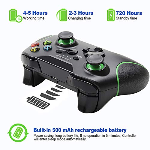 JINHOABF Wireless Controller for Xbox One,2.4GHZ Gamepad Controller Compatible with Xbox One/One S/One X/One Series X/S/Elite/PC Windows 7/8/10,with Built-in Dual Vibration (Black)