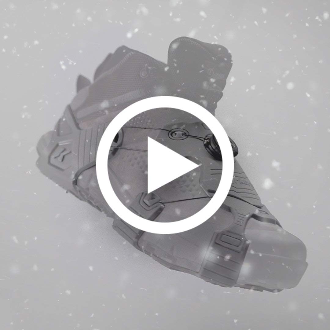 Korkers Ice Walker Ice Cleats - Lightweight and Durable - 22 Replaceable Steel Spikes (Grey/Aqua, Small)