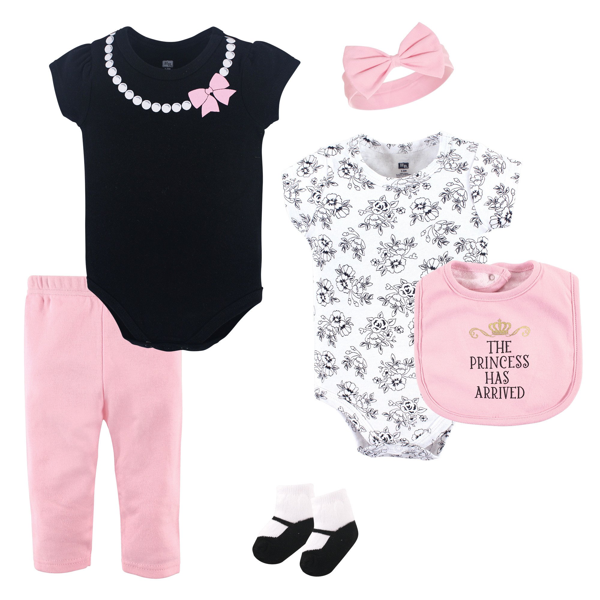 Hudson Baby baby girls Cotton Layette Set, Princess, 0-3 Months US