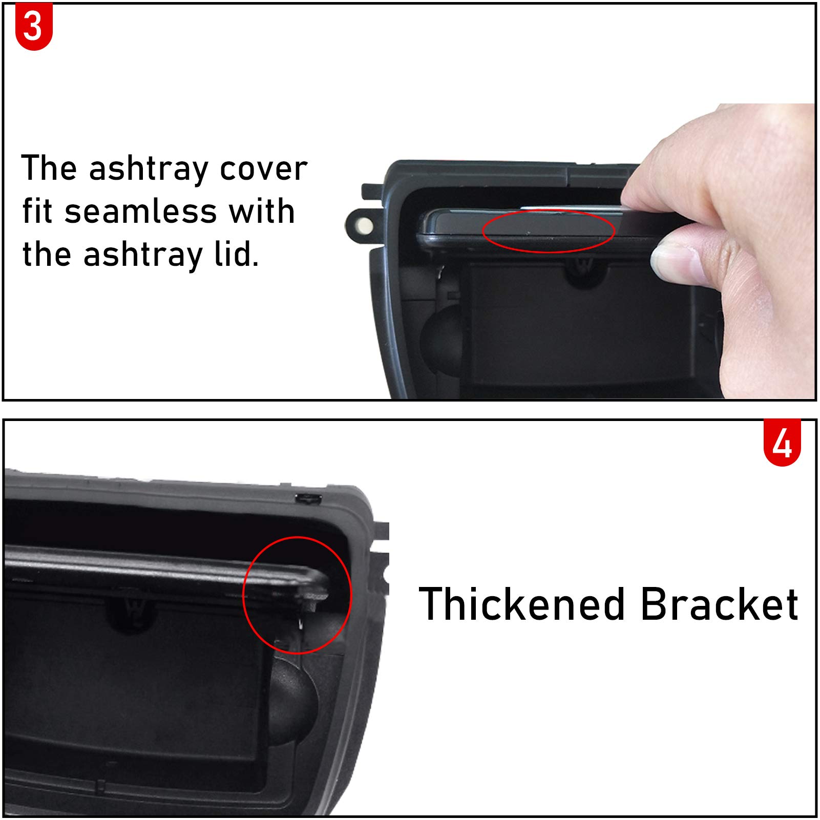 Jaronx for BMW Center Console Ashtray Replacement, Ashtray Case for BMW 5 Series F10 F11 520i 523i 525i 528i 530d 535i-Replace for 51169206347 (Ashtray Insert NOT Included)