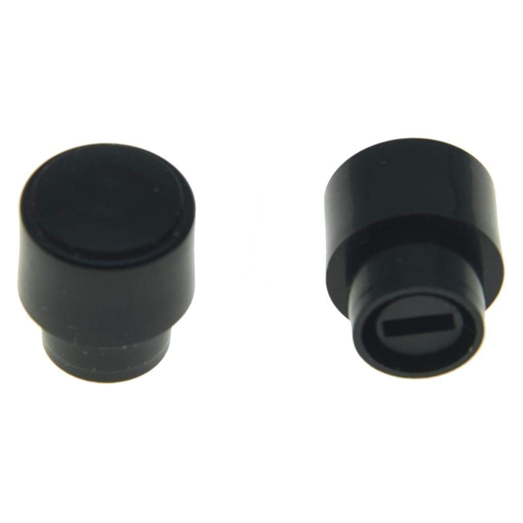 KAISH Pack of 2 Black Barrel Switch Tip 3 Way or 4 Way Pickup Selector Switch Knobs for USA Tele/Telecaster