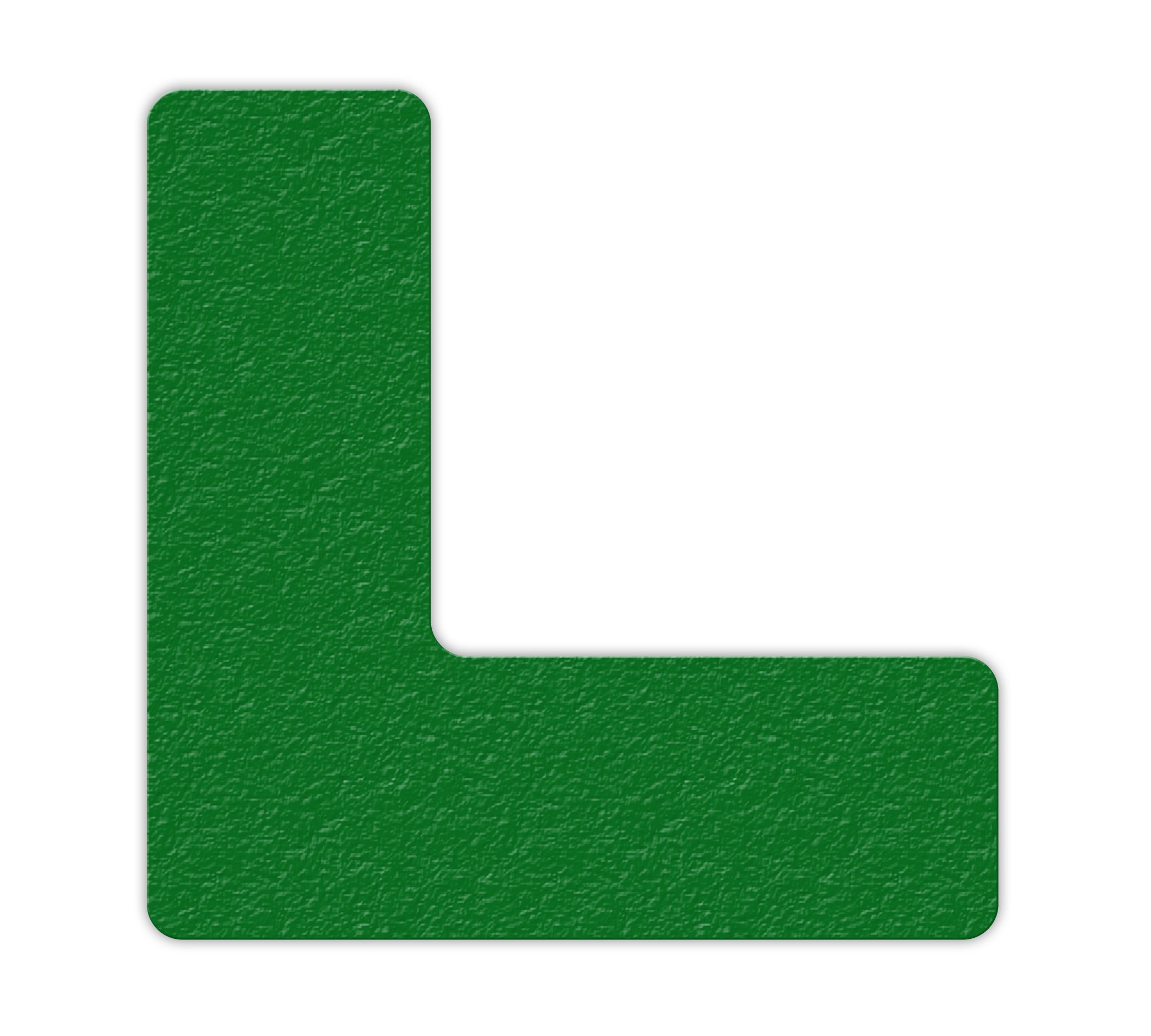 INCOM Manufacturing: 5S / Lean Textured Floor Organization Layout Markers â L/Corner Shape, 6 inch x 6 inch, Green (Pack of 25)
