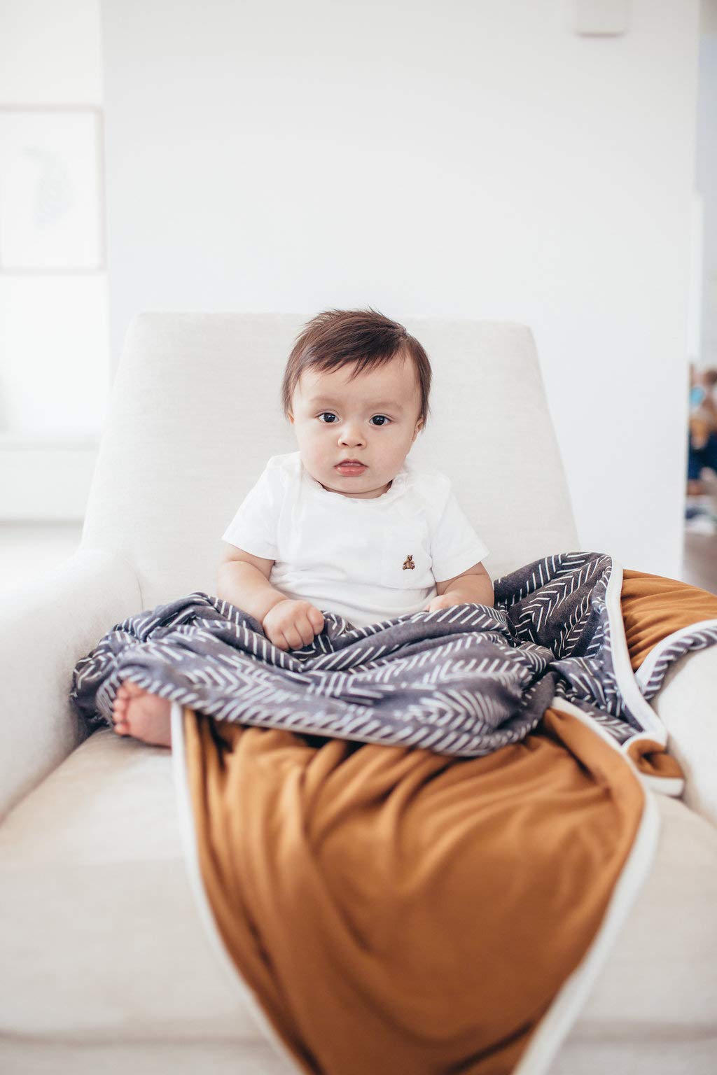 Large Premium Knit Baby 3 Layer Stretchy Quilt Blanket Canyon by Copper Pearl