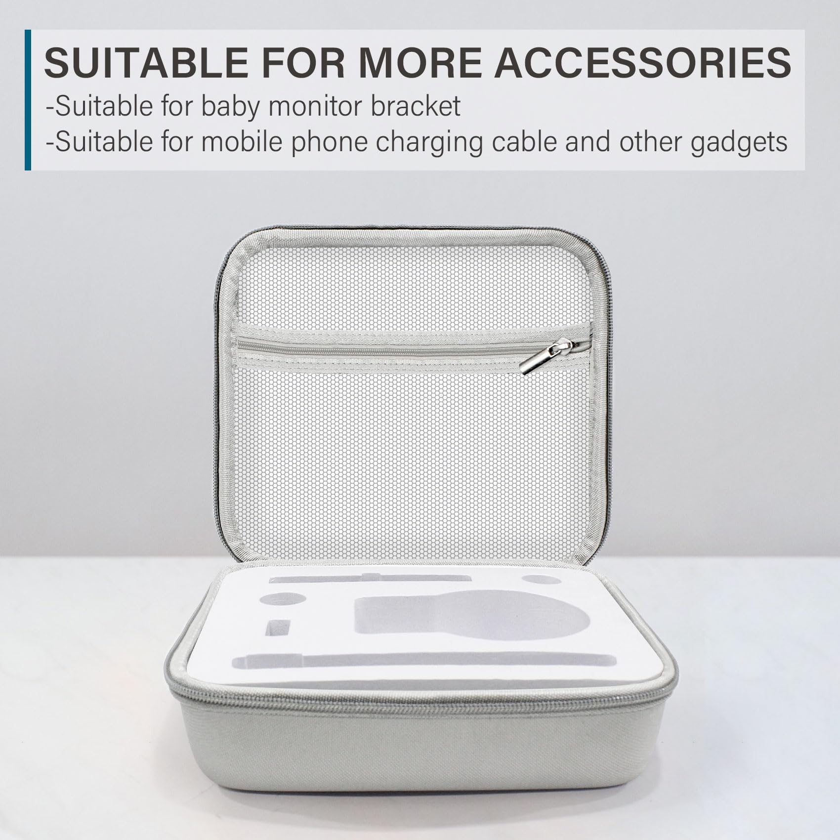Travel Case for eufy SpaceView Baby Monitor - Protective Hard Shell Carrying Bag Compatible with eufy Spaceview for Luggage Portable