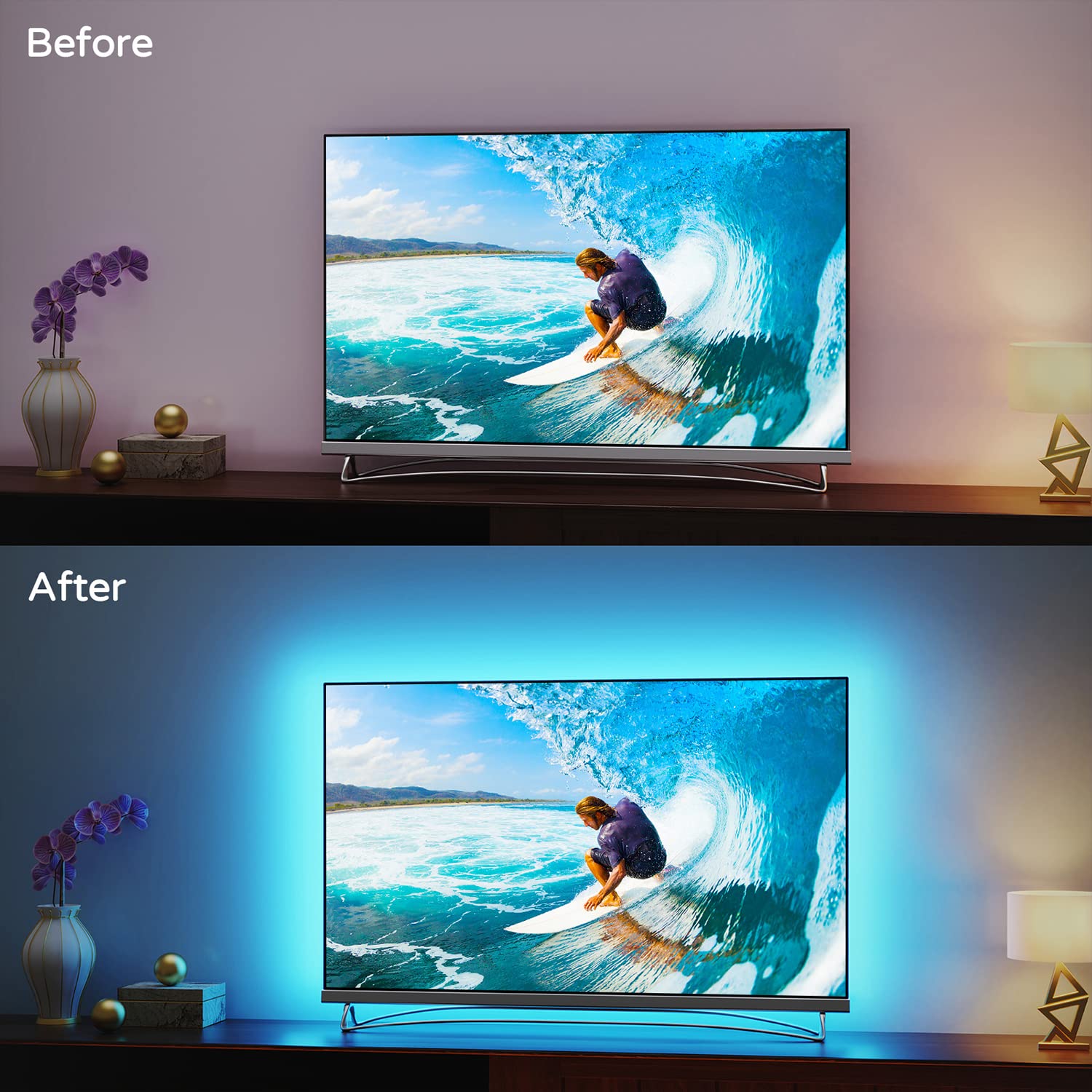 USB TV LED Backlight, Christmas Gift for teen, women,men, LED lights for PC Monitor