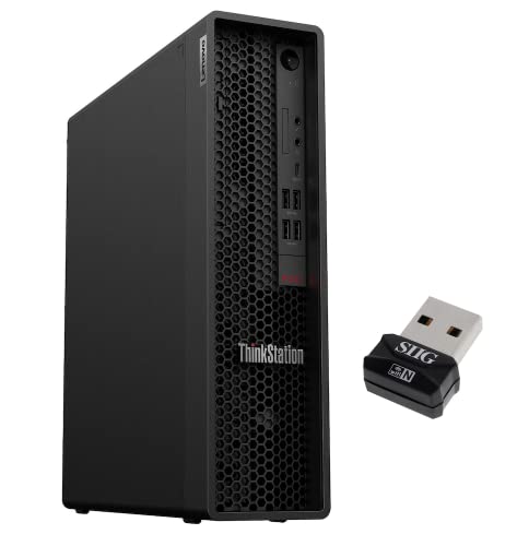 Lenovo ThinkStation P340 SFF Mini Desktop (Intel i5-10500 6-Core, 16GB RAM, 256GB SSD, Intel UHD 630, USB 3.2, Display Port, SD Card, Optical Drive, USB WiFi Adapter, Win 10 Pro)