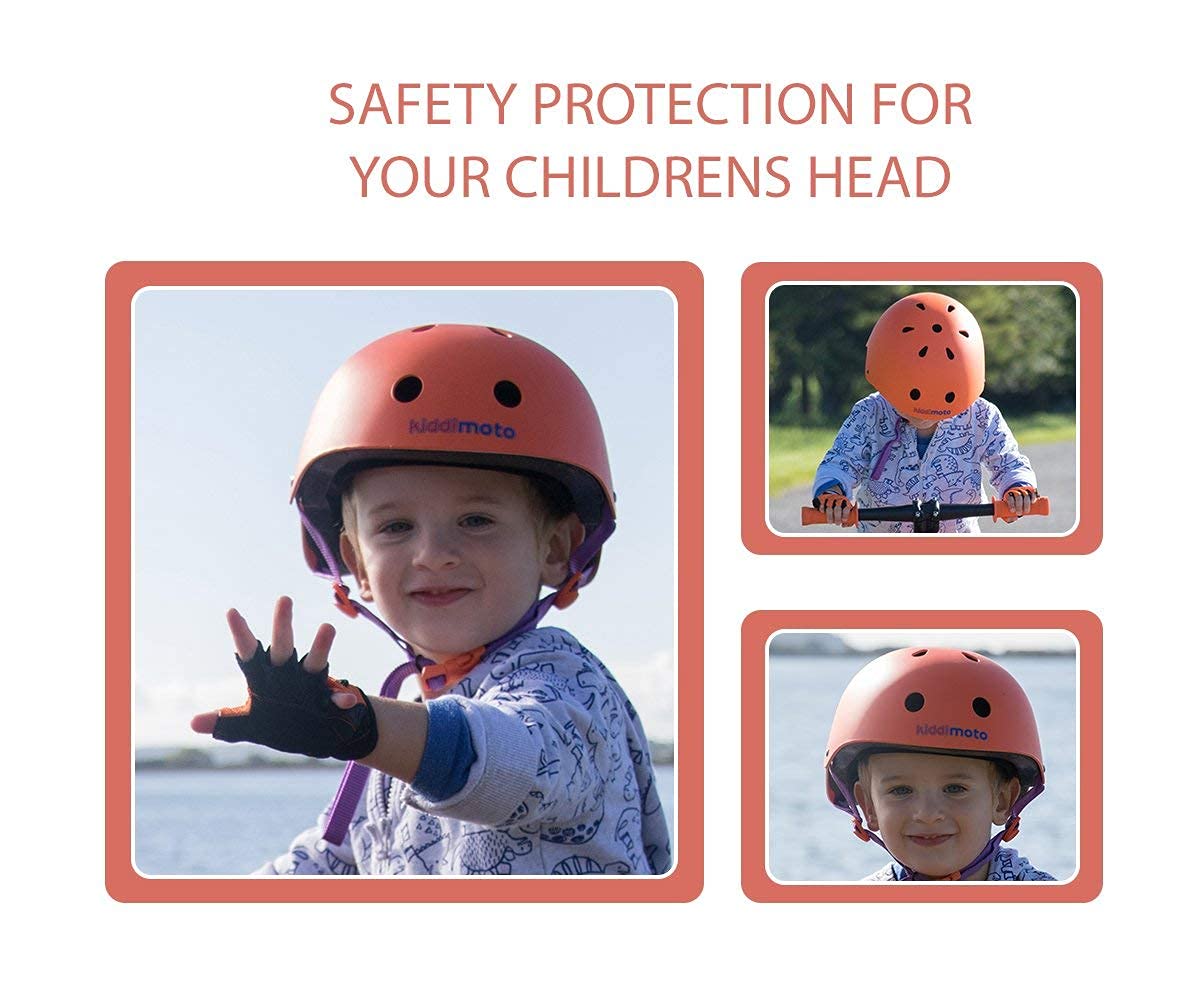 Kiddimoto Kids Helmet - Matt Orange Small