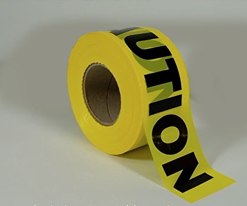 INCOM Manufacturing: Yellow CAUTION Tape Barrier- Safety Warning Tape, 3 Inch x 1000 Feet, (76.2 Millimeters x 304.8 Meters)