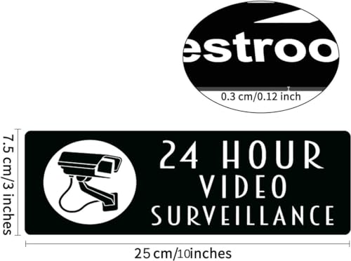 Zinevie Durable Plastic Sign Rounded Corners Long Lasting Modern Design Sign-3x10In Exit Route Acrylic Sign For Office Door Wall Home And Business Easy To Mount Informative Plastic Sign With Symbols