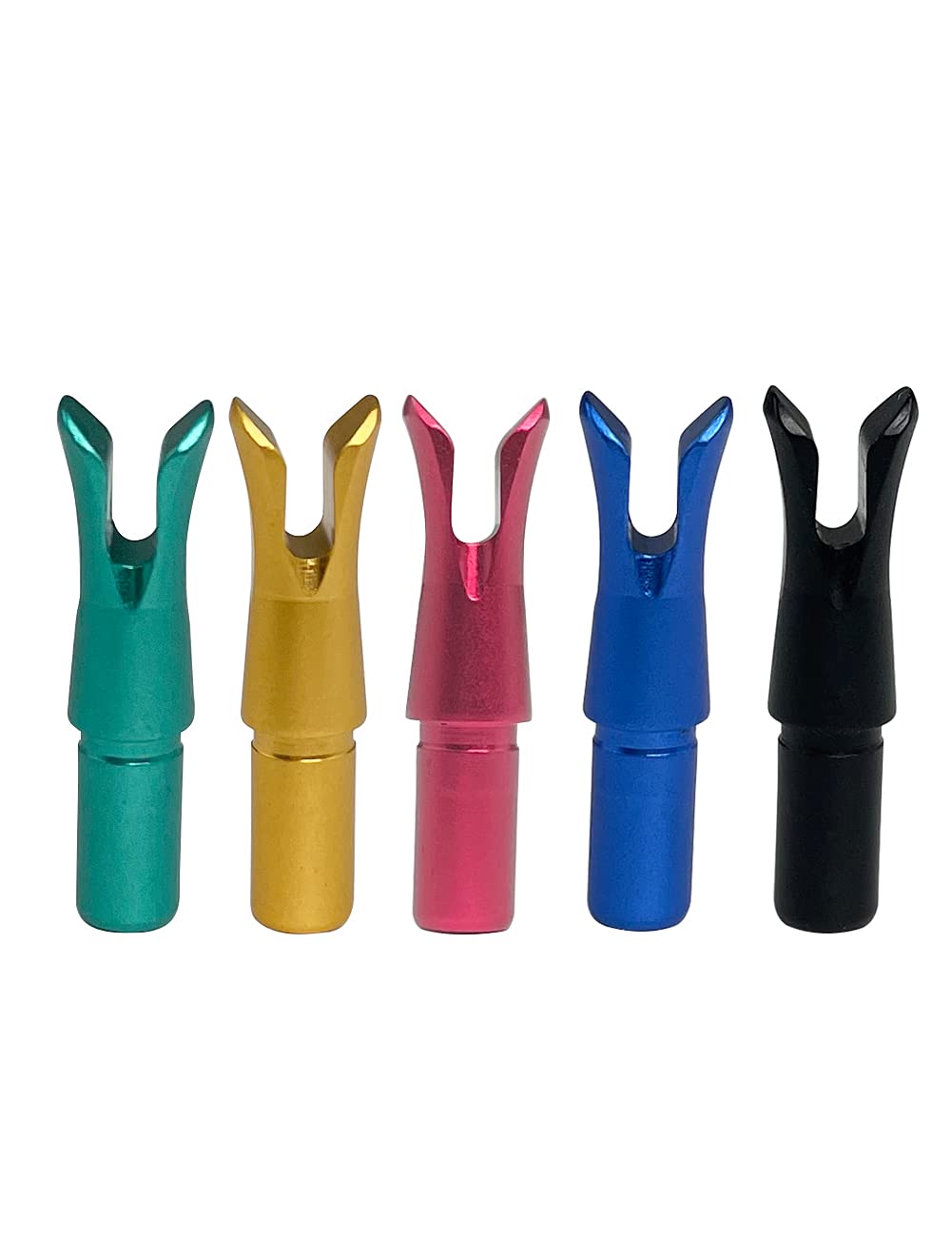 longbowmaker Aluminum Speed Nocks with .244β Internal Diameter for Carbon Arrows Archery Arrows Nock Ideal for Horseback Archery and Speed Shooting Practice 6/Pack