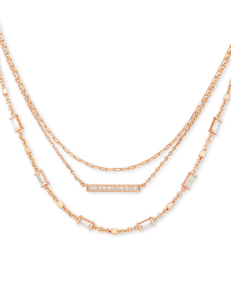 Kendra Scott Addison Multi Strand in Rose Gold Rose Gold Metal