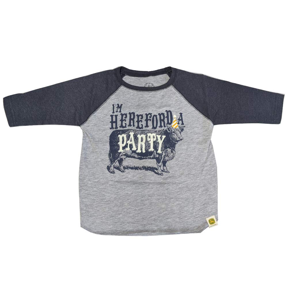 John Deere I?m Here Ford A Party Toddler T-Shirt (2T) Gray