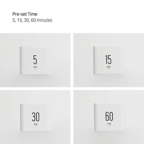 mooas Multi Cube Timer White(5,15,30,60 Minutes) & Yellow(3,10,30,60 Minutes) Bundle, Clock & Alarm, Time Management, Time for Studying, Cooking and Workout, Kids Timer