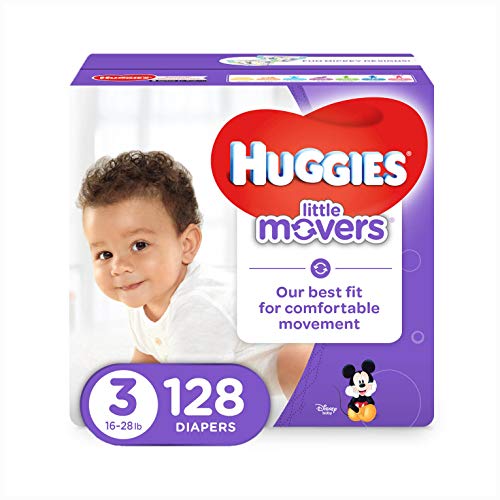 HUGGIES LITTLE MOVERS Diapers, Size 6 (35+ lb.), 76 Ct., GIANT PACK (Packaging May Vary), Baby Diapers for Active Babies